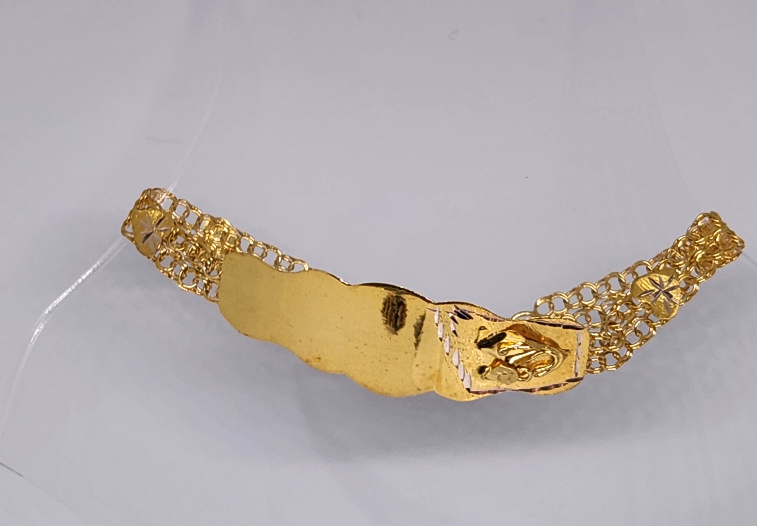 10k Genuine Gold Ladies Bracelet, Solid Gold Bracelet, Gold ID Bracelet ...