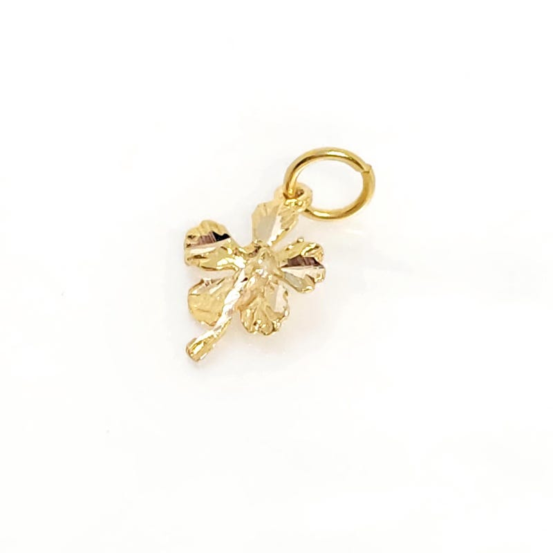 Gold Flower Charm - Etsy