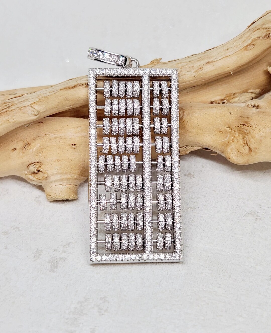 925 GENUINE Sterling Silver Abacus, Silver Counting Tool Charm, Silver ...