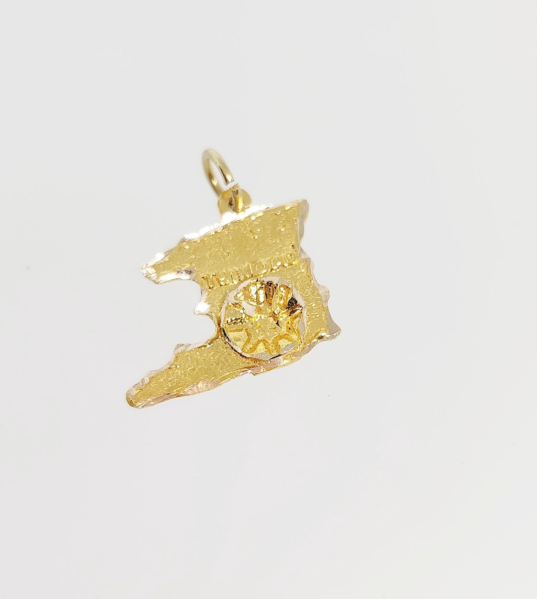 10k Genuine Gold Map Charm, Gold Trinidad Map, Gold Map W/pan, Gold ...