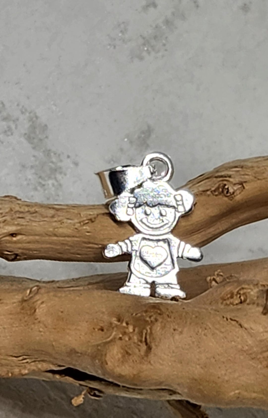 925 Genuine Sterling Silver Child Pendant, Silver Boy Charm, Silver ...