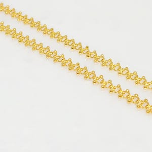 10K Yellow Gold Filigree Necklace, Gold Spanish Link Necklace, Gold ...