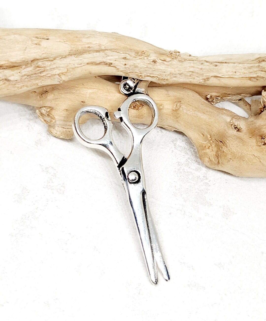 925 GENUINE Sterling Silver Scissor Charm, Dimensional Charm, Real ...