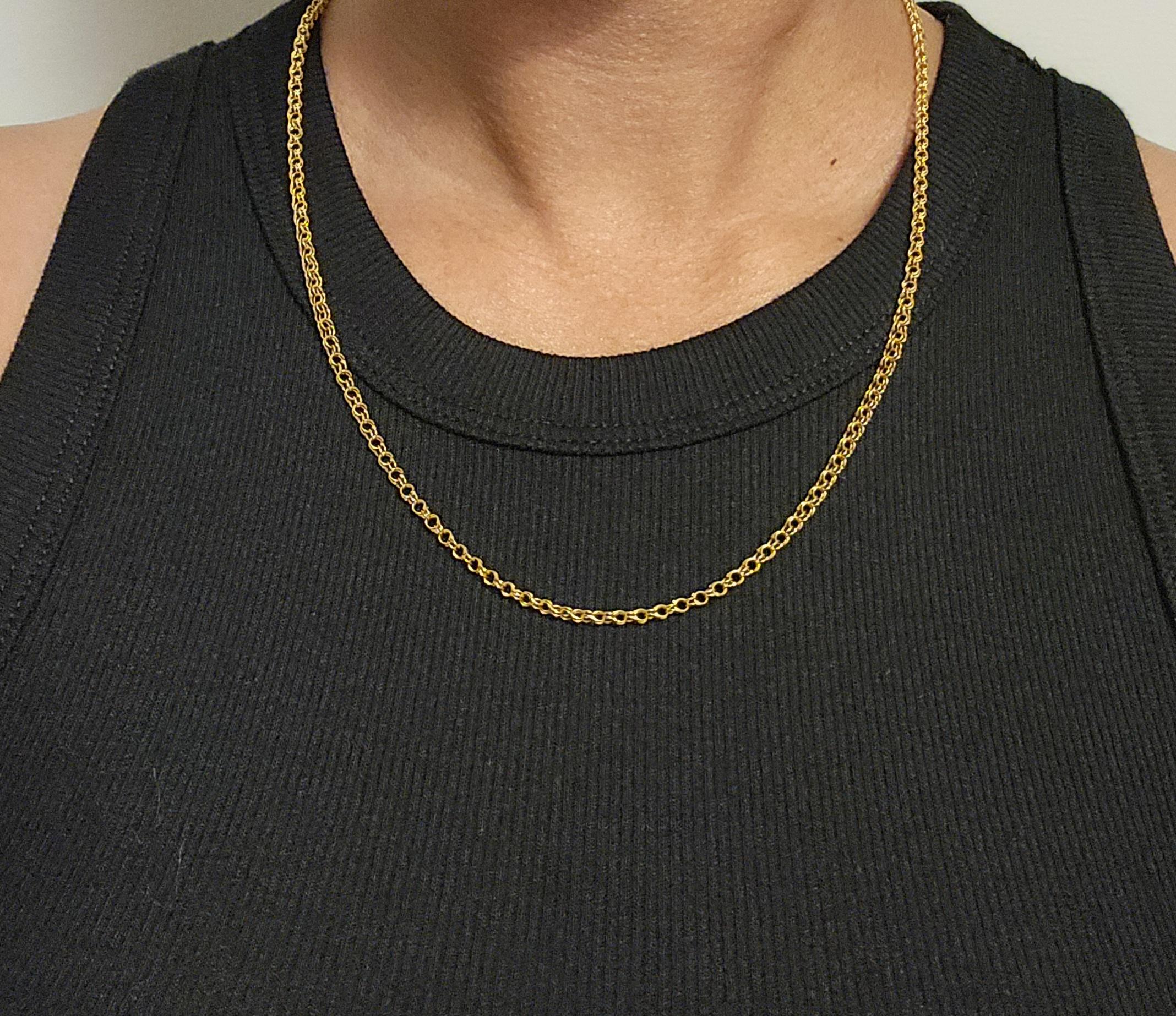 10K Yellow Gold Handmade Chain, Gold Spanish Link Chain, Caribbean ...