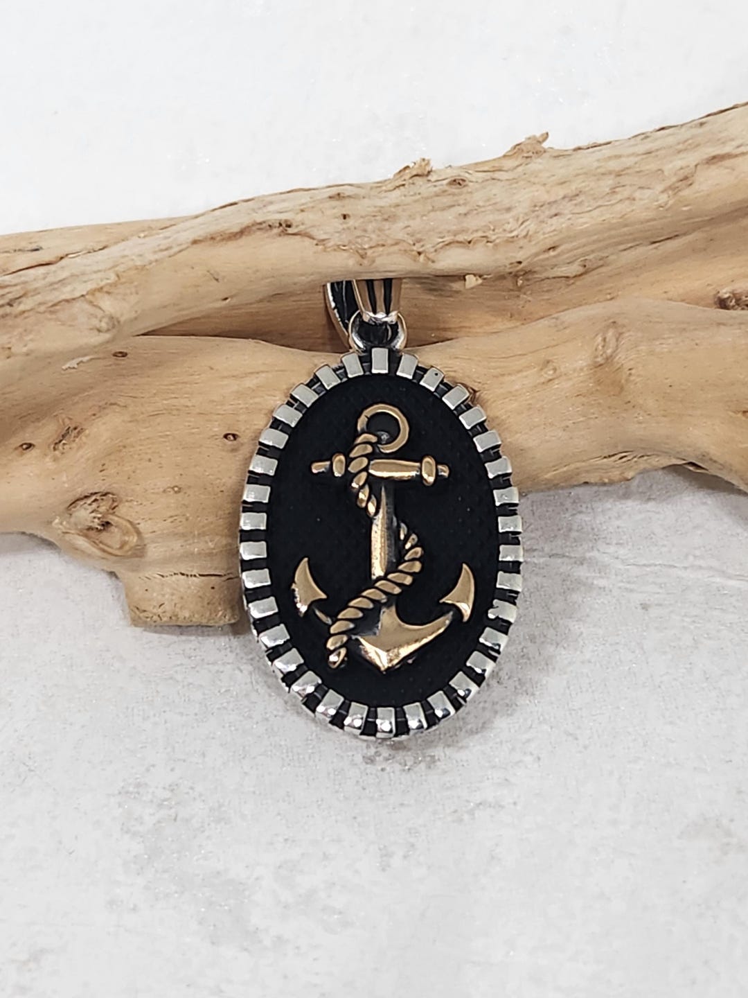 925 GENUINE Sterling Silver Anchor Pendant, Silver Nautical Charm ...