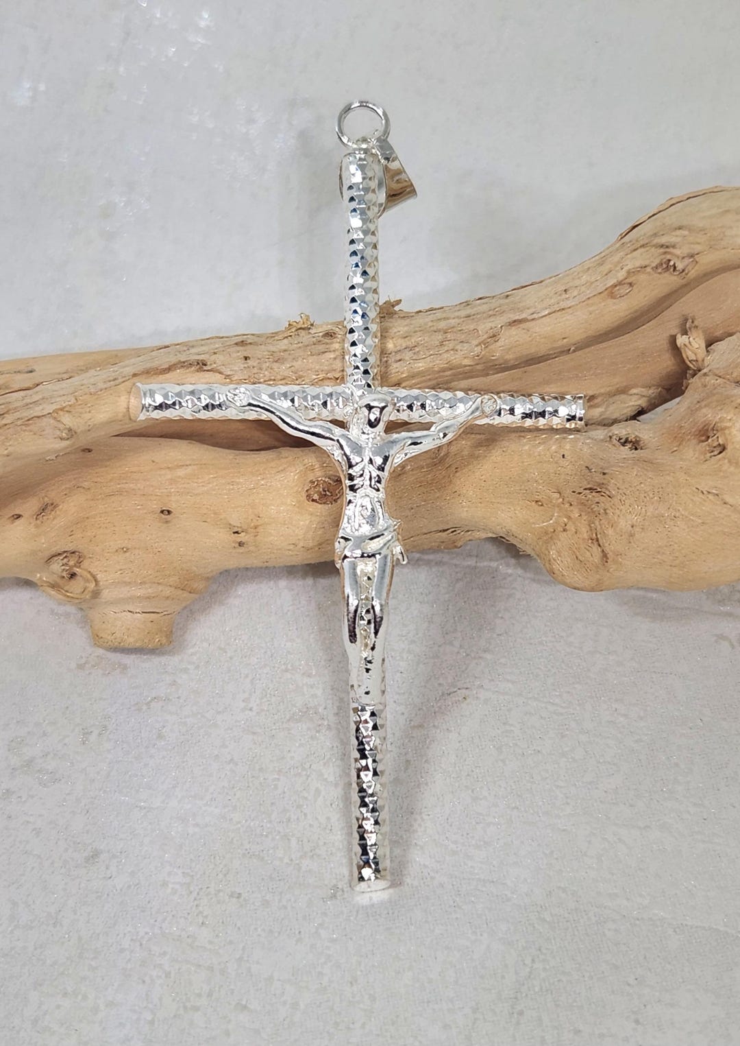 925 GENUINE Sterling Silver Cross Charm, Silver Crucifix Charm, Silver ...