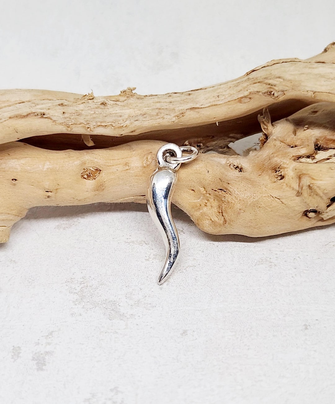 925 GENUINE Sterling Silver Italian Horn Charm, Silver Cornicello Charm ...