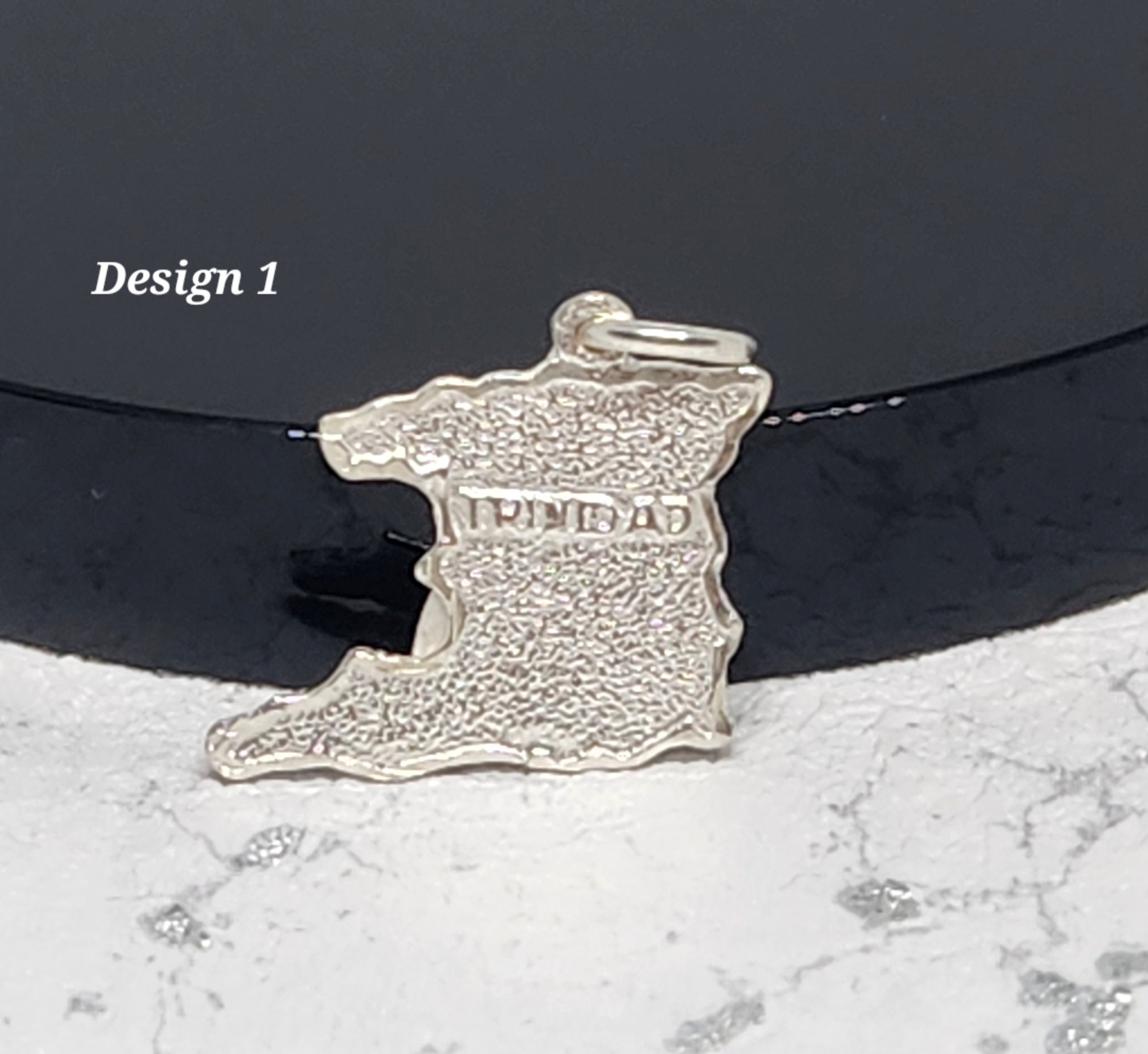 925 Genuine Sterling Silver Trinidad Map Pendant, Trinidad Pendant ...