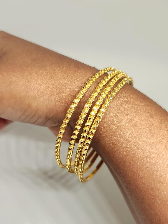 10K Yellow Gold VINTAGE Bangles, Gold Jingles, Gold F… - Gem