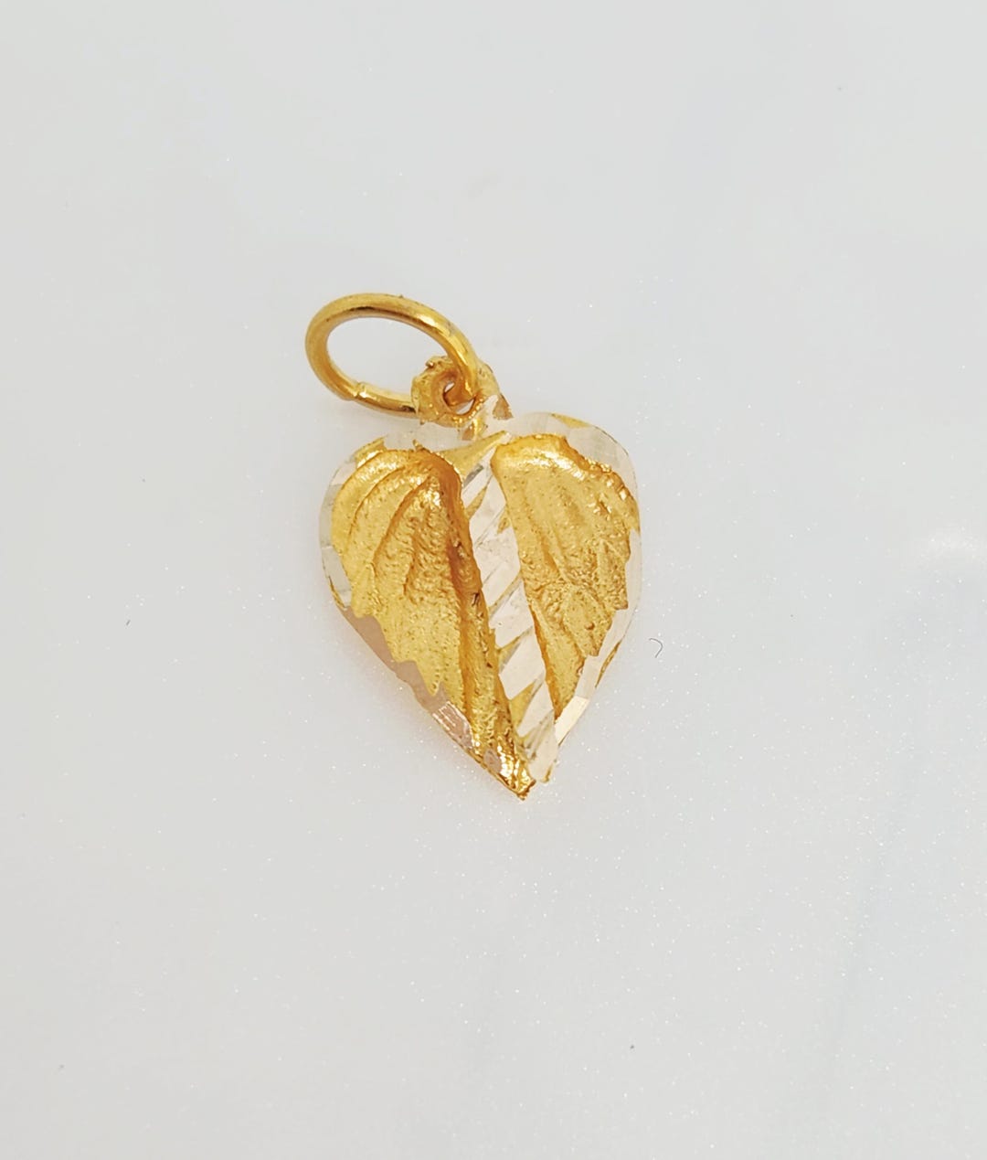 10K Real Gold Small Anthurium Flower, SOLID Gold Flower, Island Jewelry ...