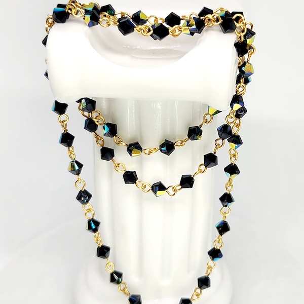 Jet Bead Necklace - Etsy