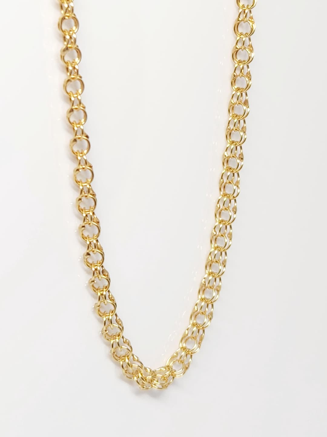 10K Yellow Gold Handmade Chain, Gold Spanish Link Chain, Caribbean ...