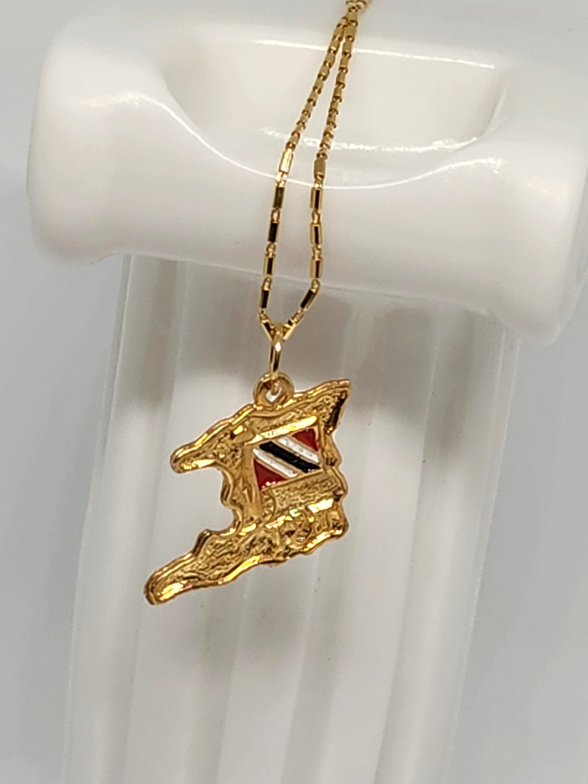 10k Genuine Gold Map Pendant, Gold Trinidad Map, Gold T&T Map, Gold ...