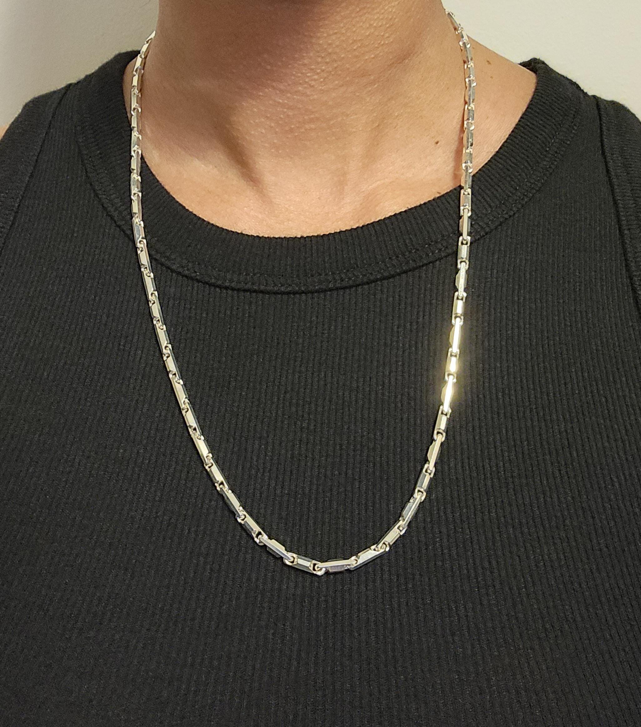 925 GENUINE Sterling Silver Heshe Necklace, SOLID Silver Necklace ...