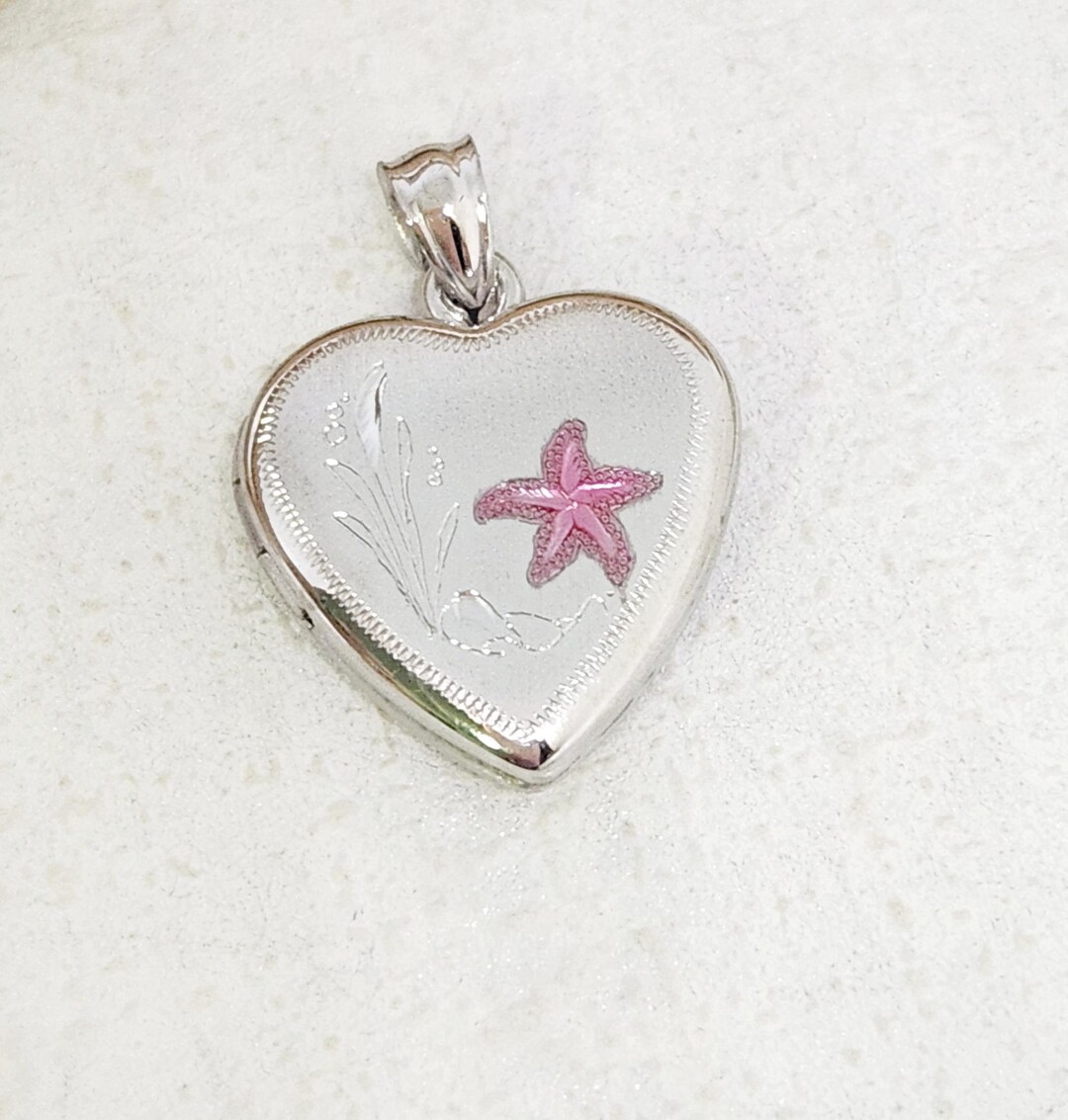 925 GENUINE STERLING SILVER Locket, Silver Heart Charm, Silver Heart ...