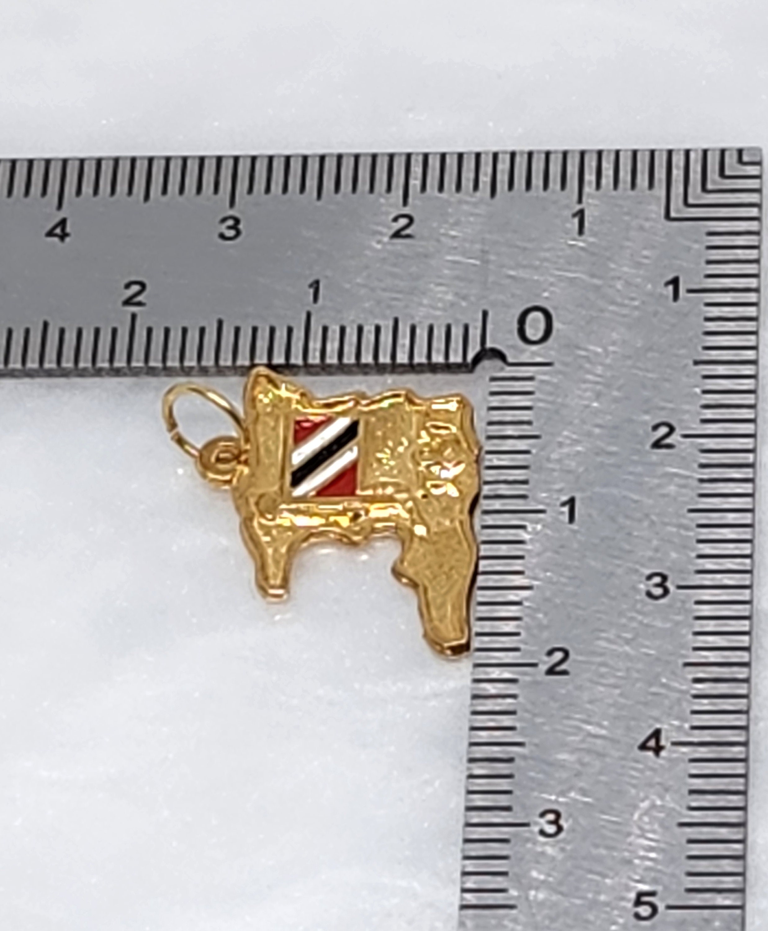10k Genuine Gold Map Pendant, Gold Trinidad Map, Gold T&T Map, Gold ...