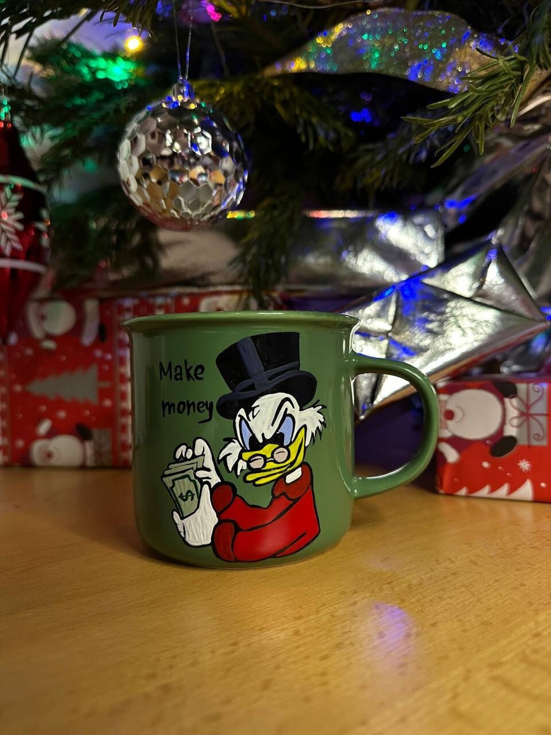 Handpainted Cup With Scrooge Mcduck Cappuccino Ceramic Mug Stoneware ...