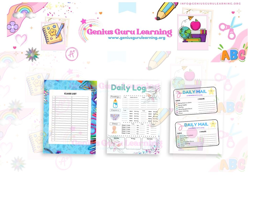 Daycare Printable Class List, Daily Log, Behavior Report - Etsy