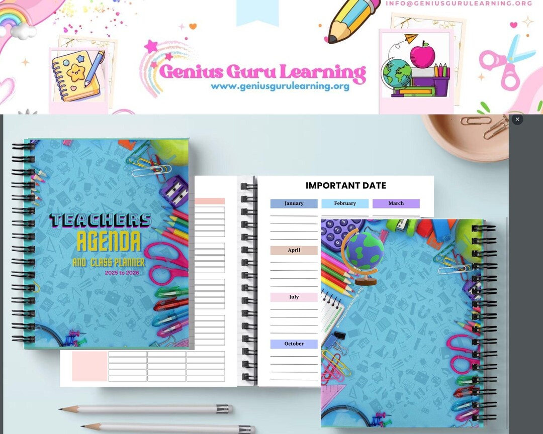 2025 Teacher Planner Agenda, Digital Download, Planner Class Agenda for ...
