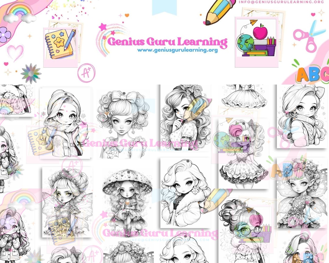 Realistic Girl Images Coloring Book for Adults - 500 Pages Digital Download - Etsy