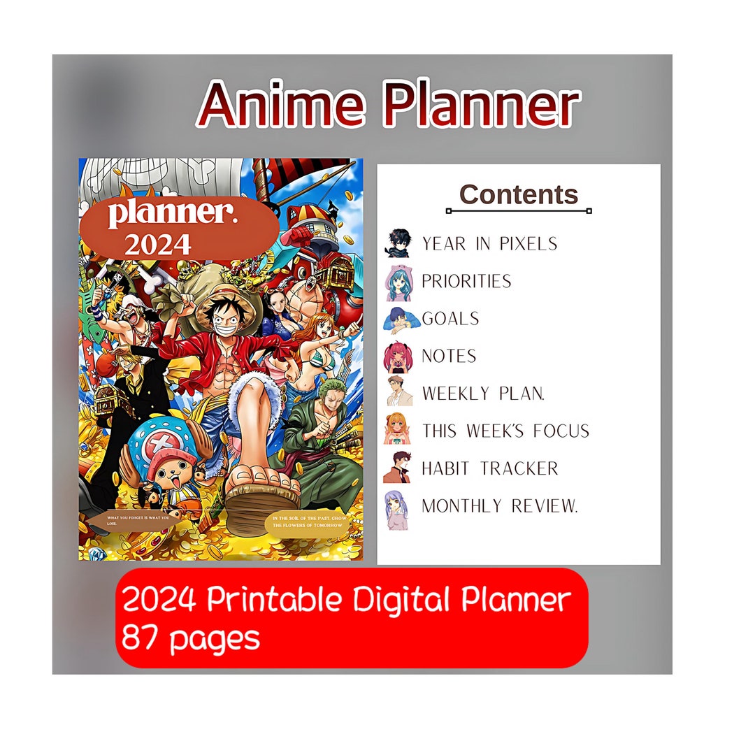 Digital Anime Planner|2024 Planner|new Year Anime Planner| Colorful ...