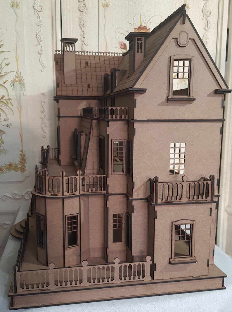 The Gothic Mansion 1:24th Scale Dolls House Kit - Etsy