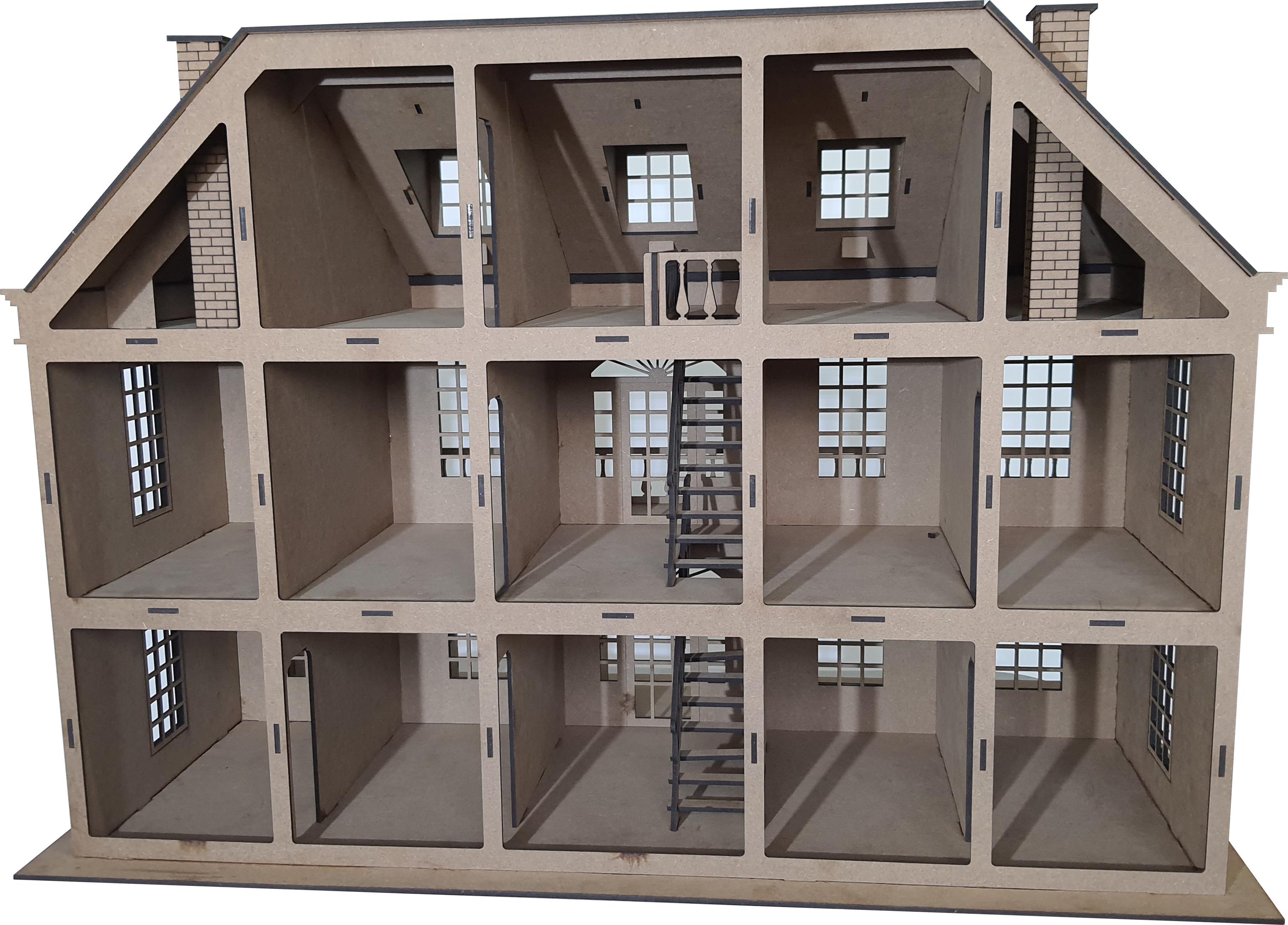 The Southern Mansion 3mm Timber 1:24th Scale Dolls House Kit - Etsy