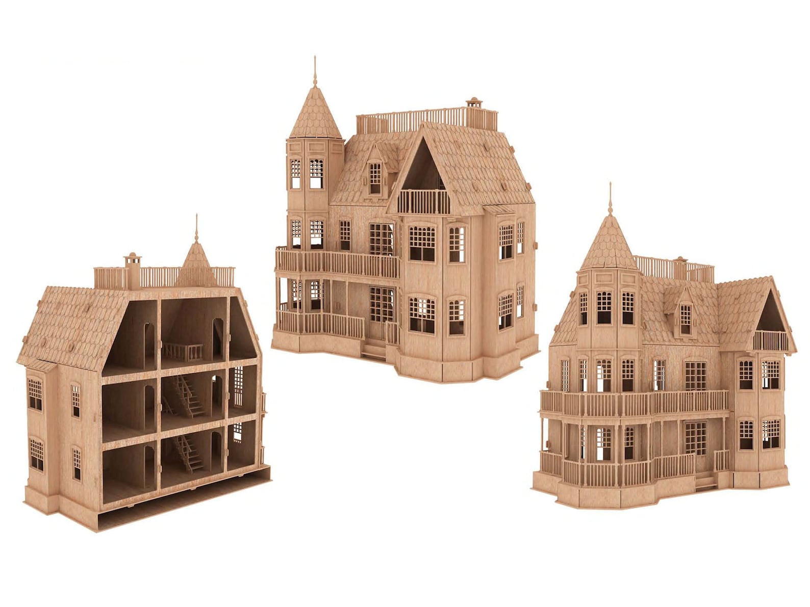 Laurel Town House 1:24th Scale Dolls House Kit - Etsy