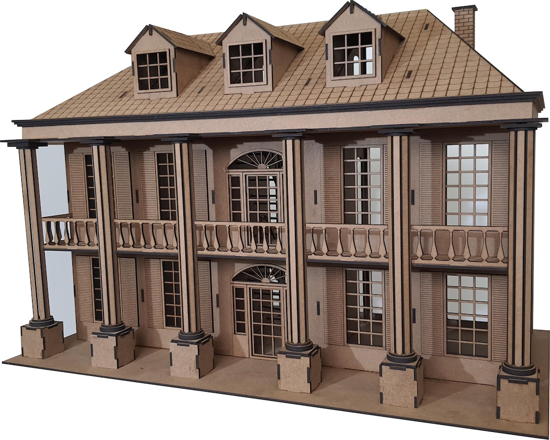 The Southern Mansion 3mm Timber 1:24th Scale Dolls House Kit - Etsy