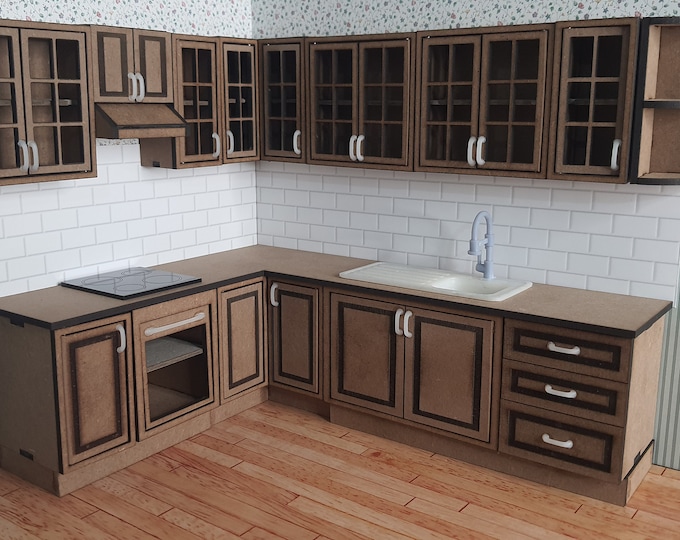 Miniature Kitchen 1:12th Scale Miniature Dolls House Kitchen. This is a ...