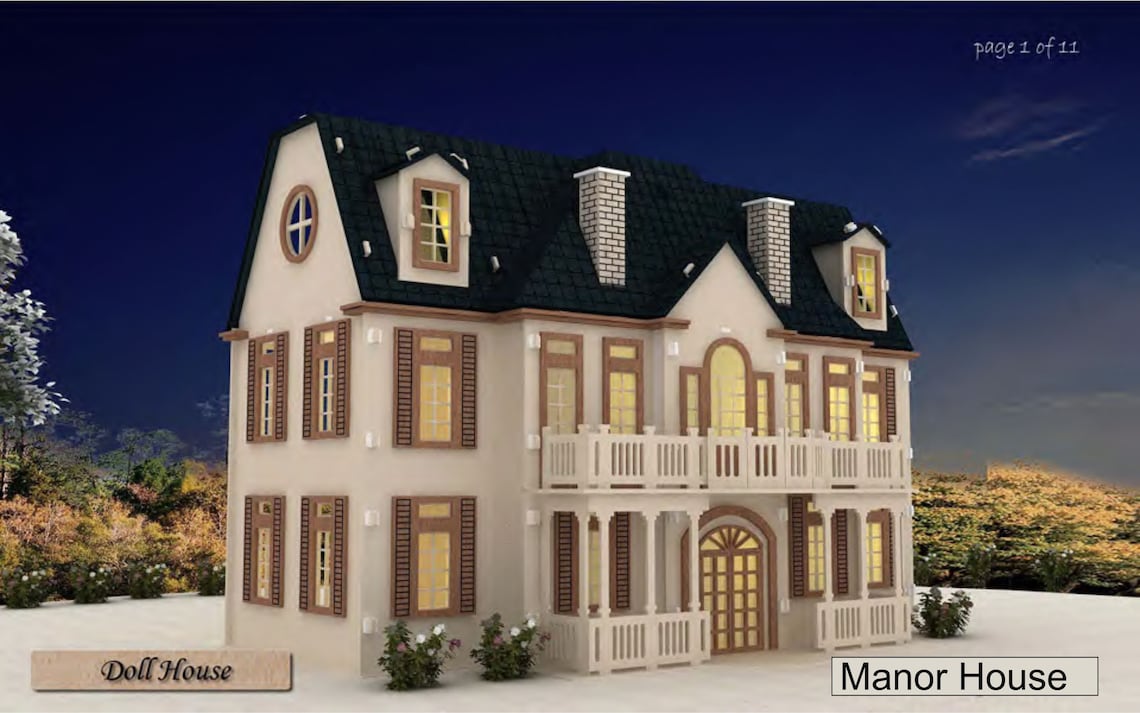 Manor House 1:24th Scale Dolls House Kit - Etsy