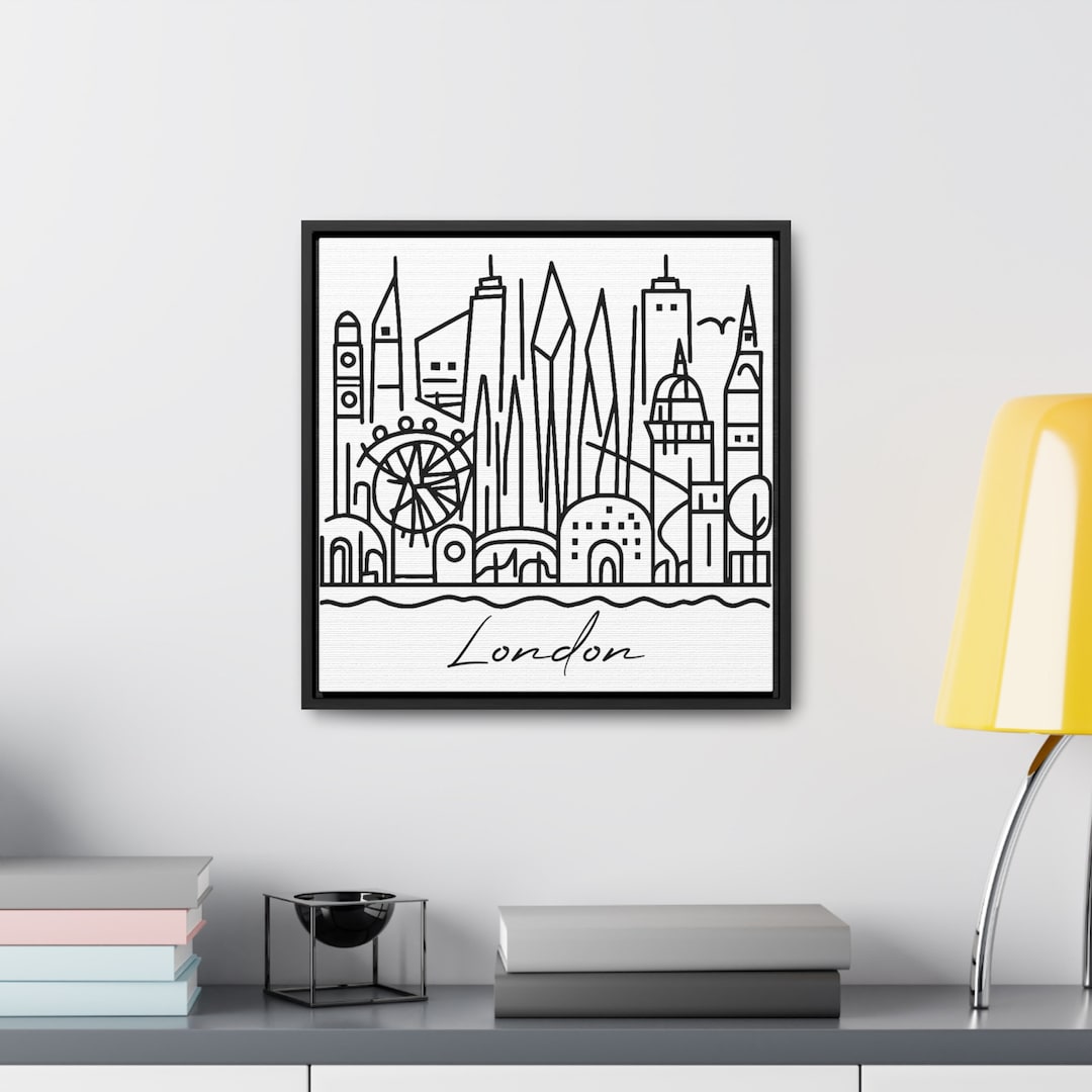 London Skyline Canvas Print Modern Wall Art Gallery Wrapped Canvas ...
