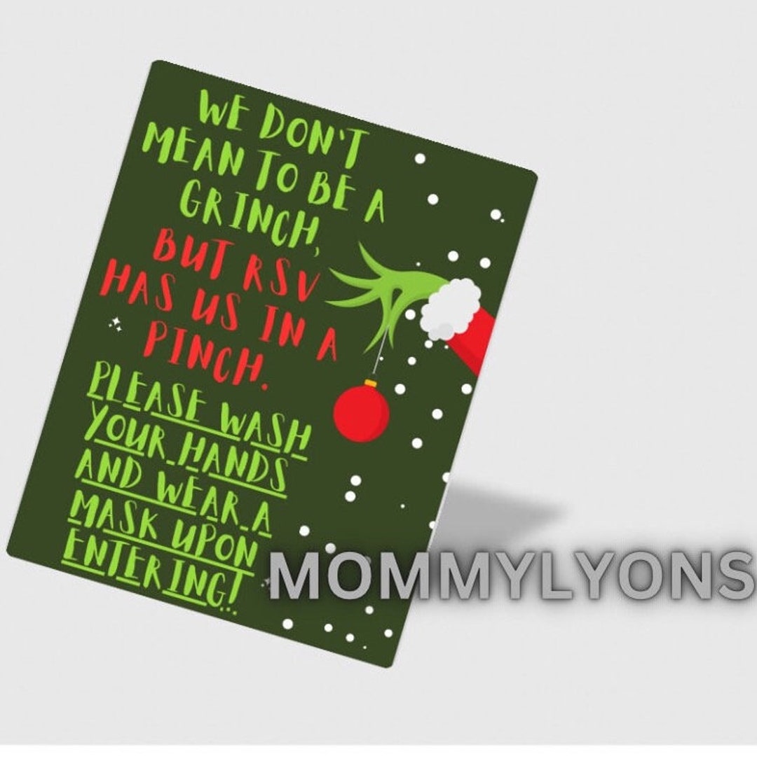 Printable Digital Download Grinch Flyer for Front Door-covid - Etsy