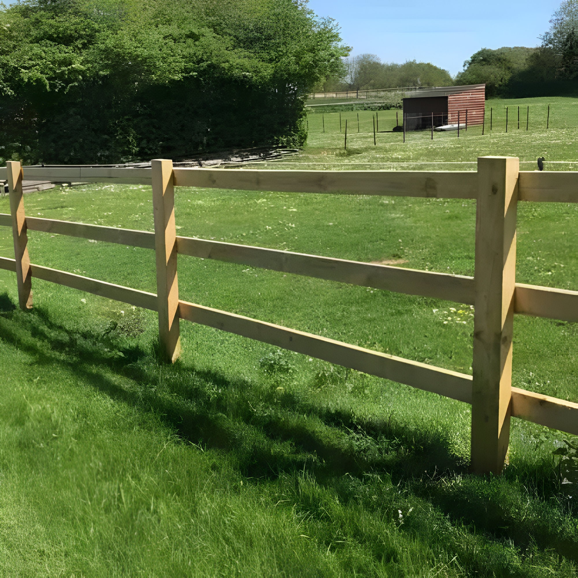 MADERTERRANEO Pack of 6 Treated Square Wooden Posts for Exterior Fence ...