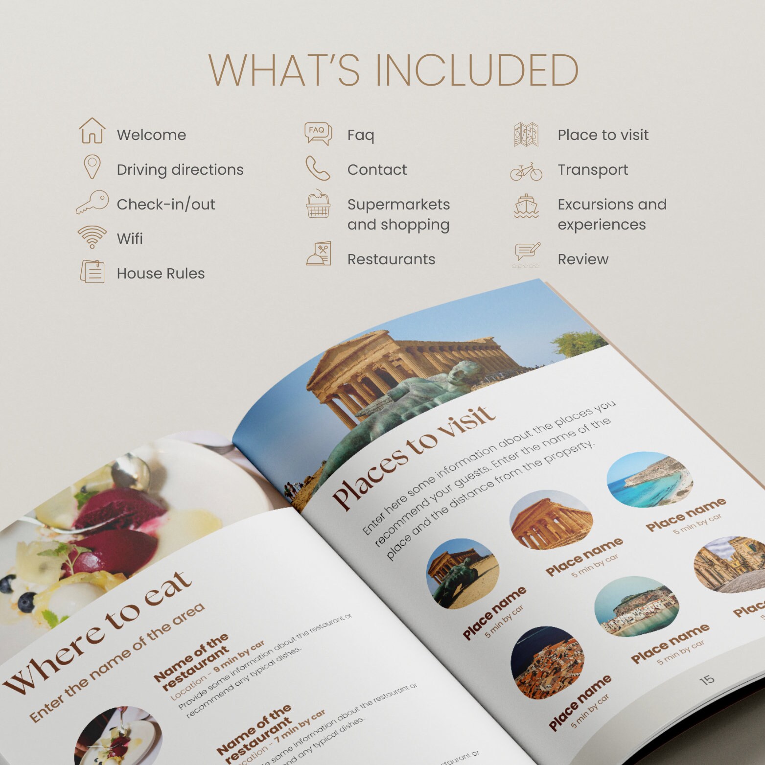 Airbnb Welcome Book Template Canva Host Bundle Kit, Interactive Digital ...