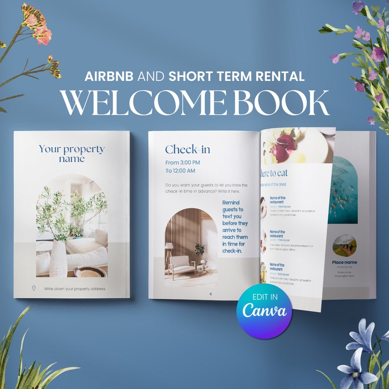 Airbnb Welcome Book Template, Printable Welcome Guide House Host Manual ...