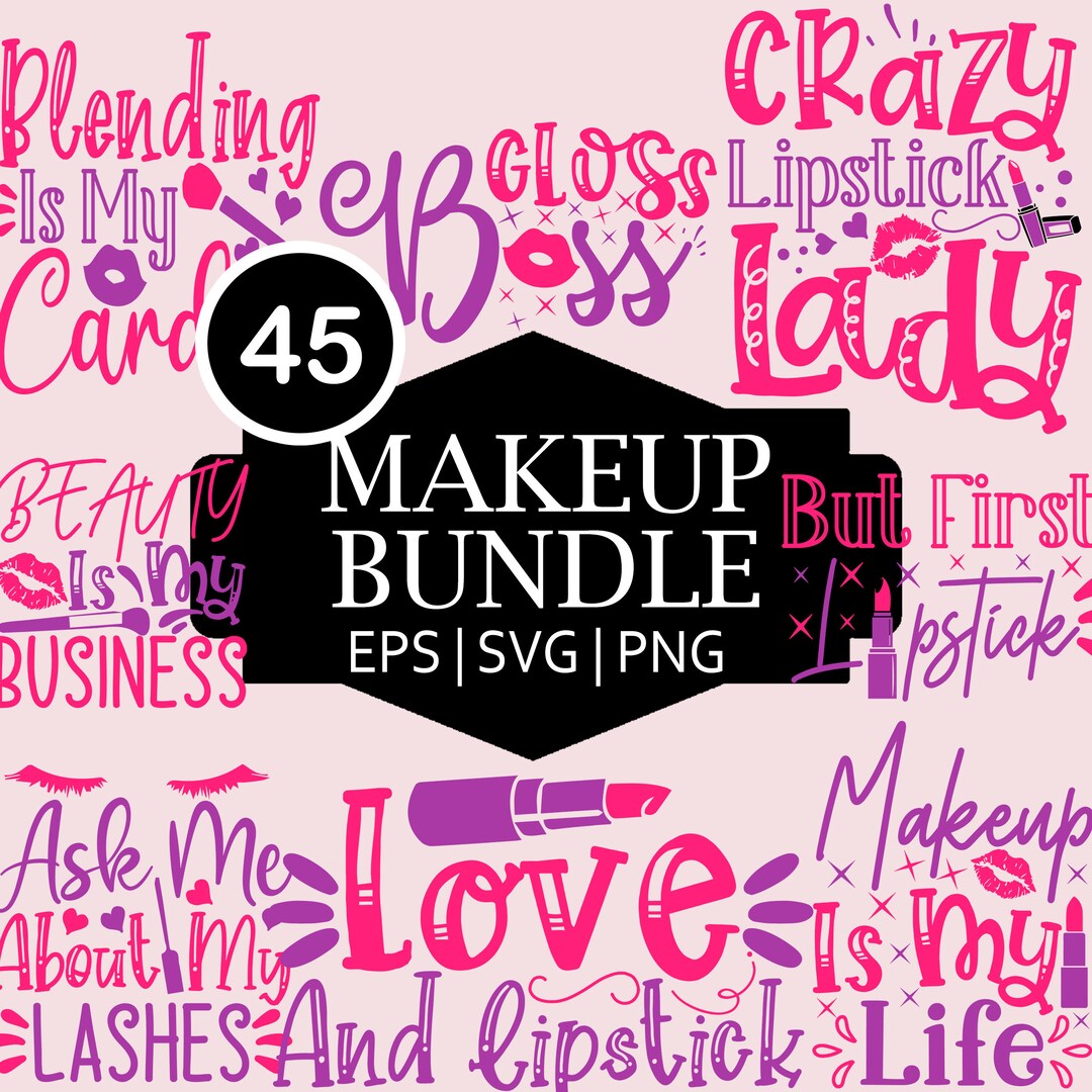 Make up SVG Make up Bag SVG Bundle Make up Png Beauty Svg Svg Bundle ...