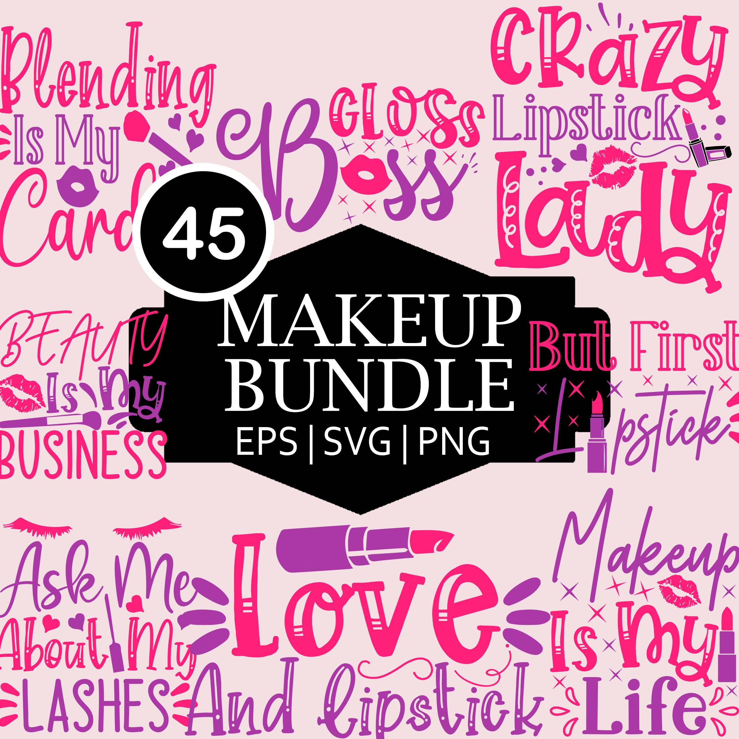 Make up SVG Make up Bag SVG Bundle Make up Png Beauty Svg Svg Bundle ...