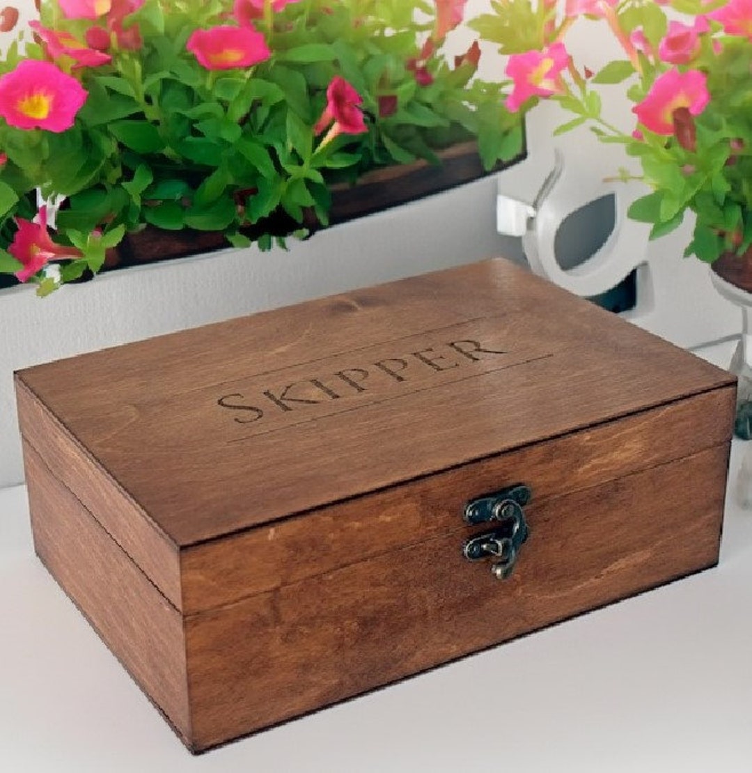 Personalized Wooden Box With Engraved Name, Custom Keepsake Box ...