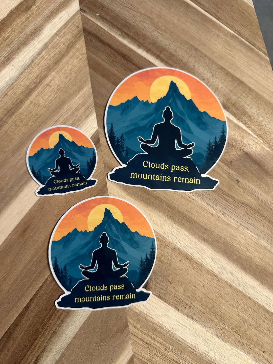 Mountain Meditation Sticker: Inspirational Nature Quote Decal - Etsy