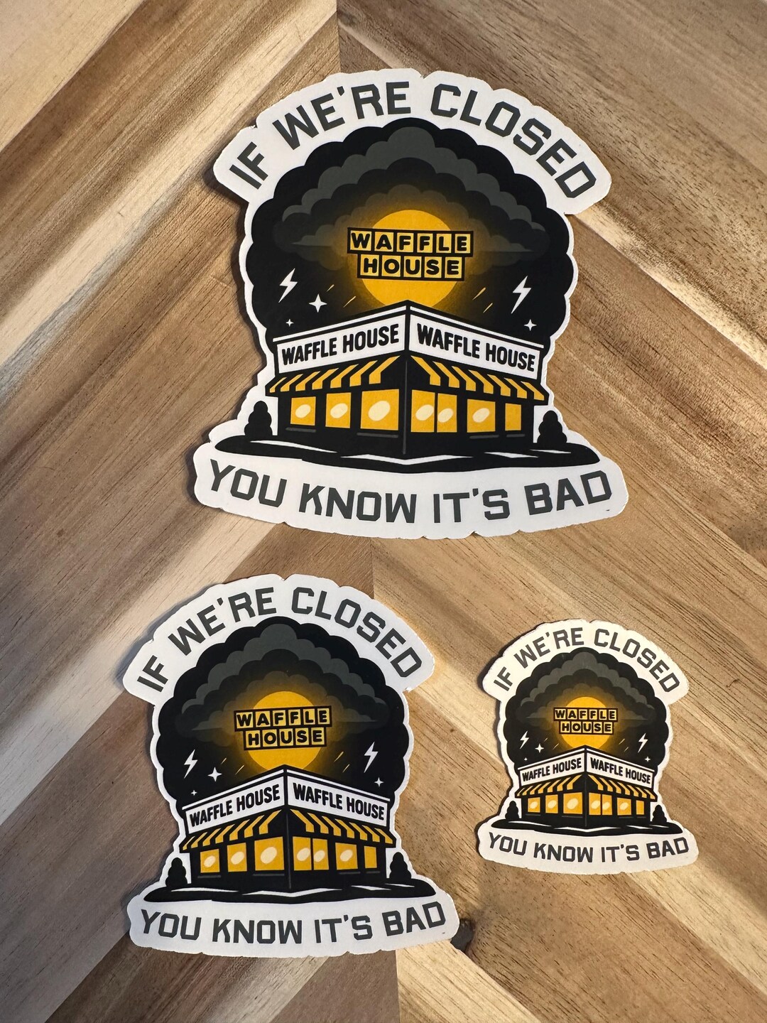 Waffle House Disaster Scale Sticker: Funny Southern Vinyl Decal - Etsy