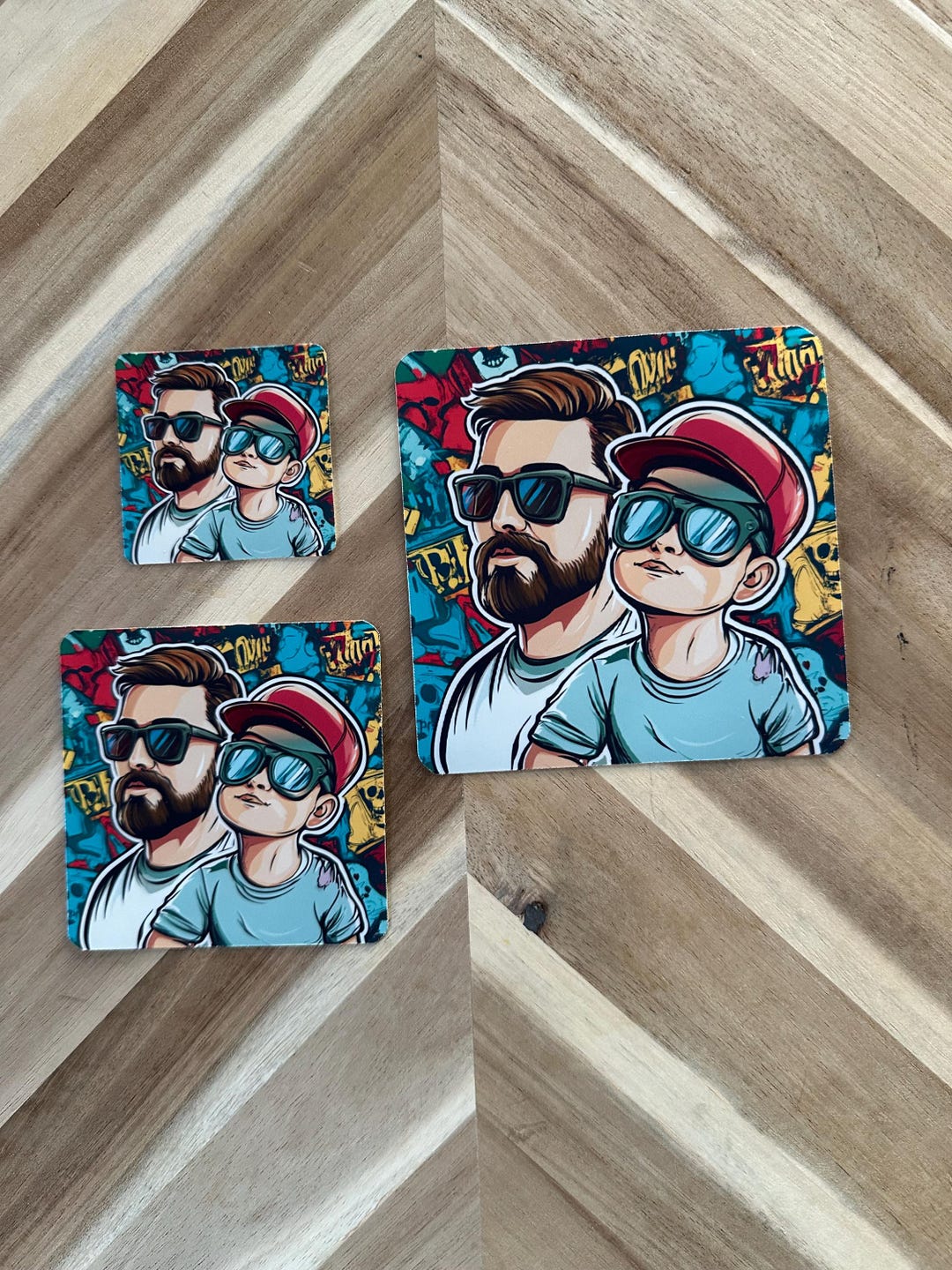 Cool Dad & Son Graffiti Sticker | Hip Hop Family Art - Etsy
