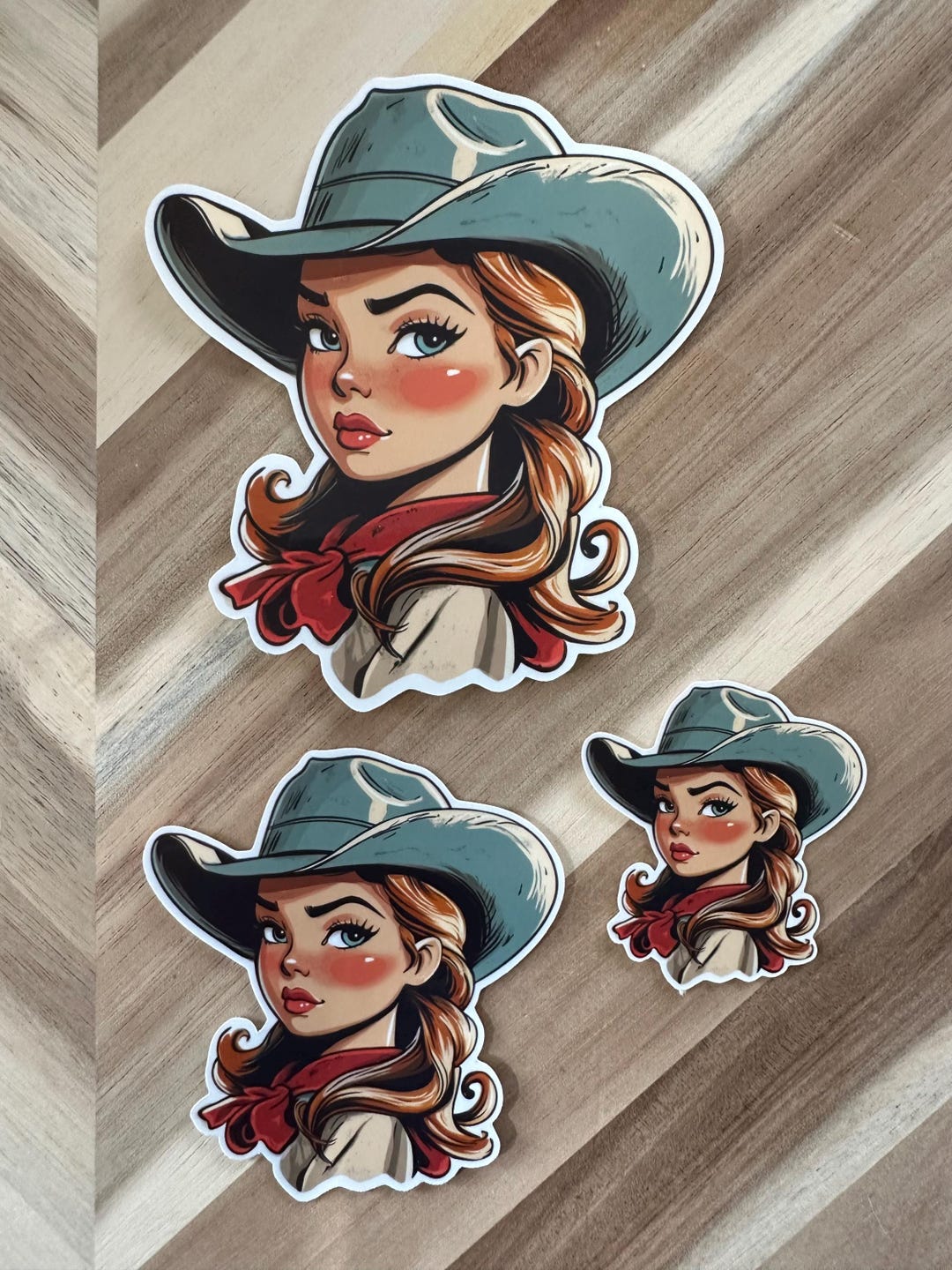 Western Cowgirl Vinyl Sticker Vintage Pin-up Style Decal - Etsy