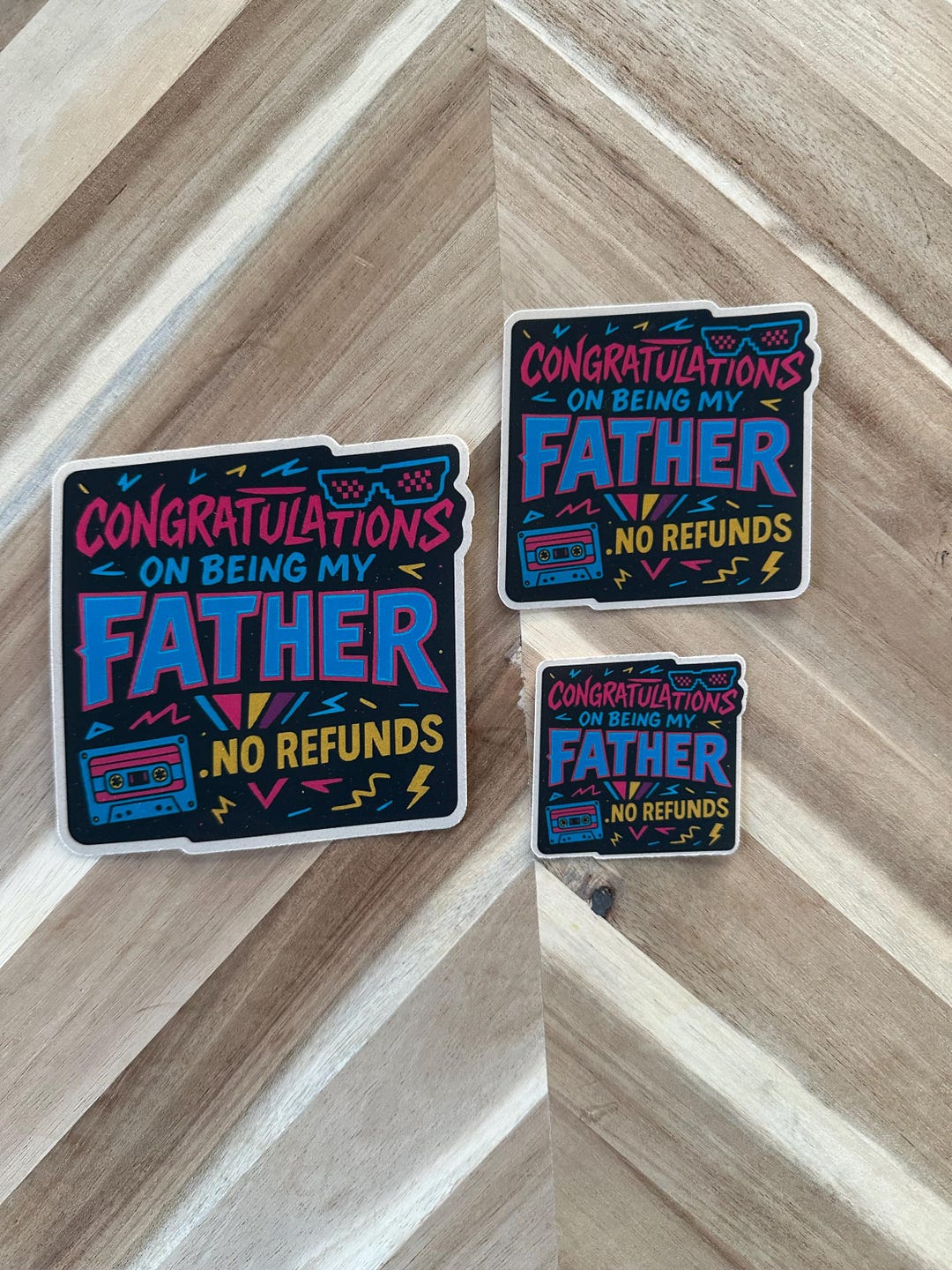 Funny Father's Day Sticker: 80s Retro Dad Humor Decal - Etsy