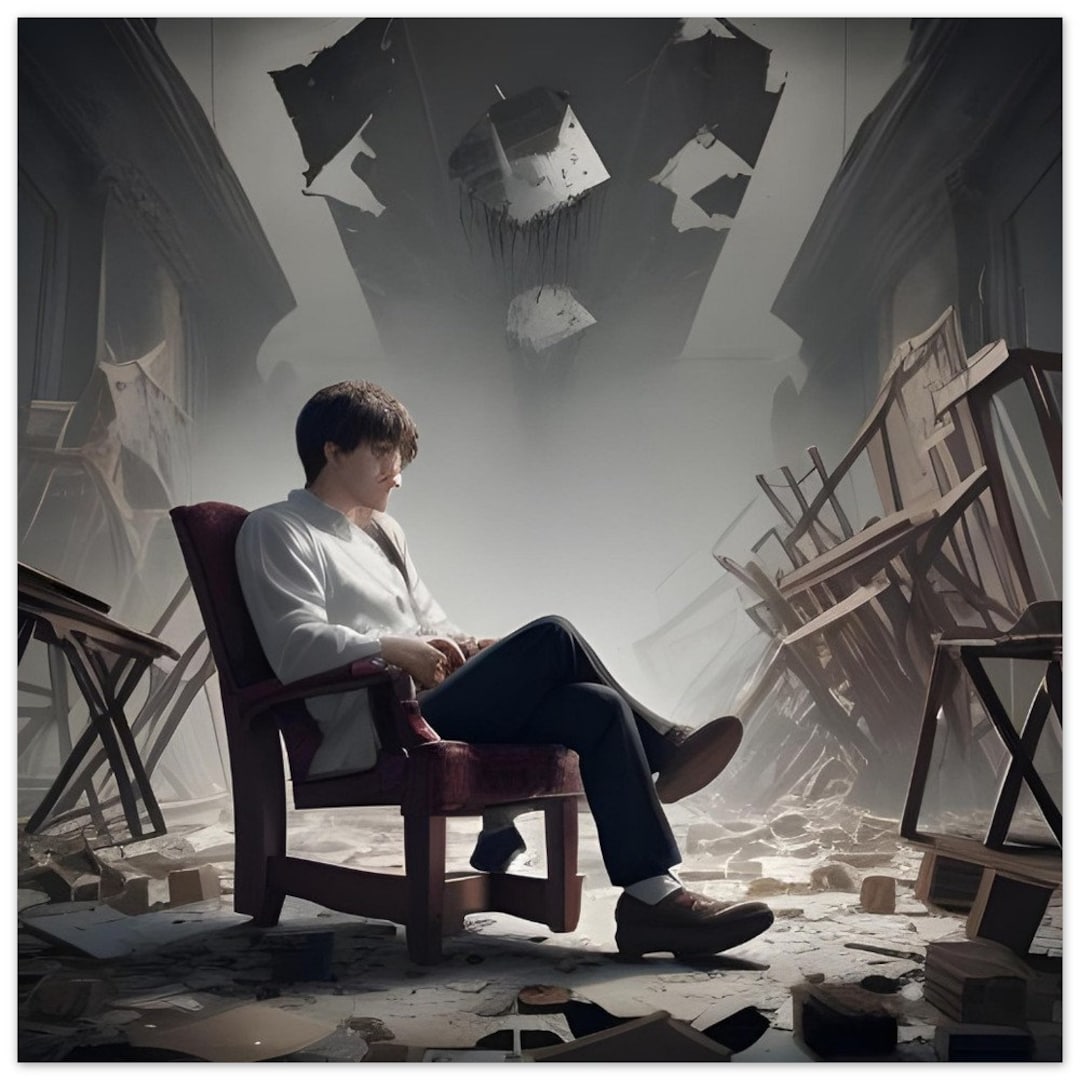 AI Generated Artwork Amidst Chaos Poster, Premium Semi Glossy Paper ...