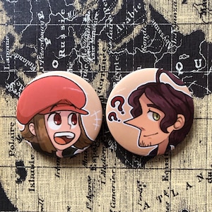 Professor Layton Character Pin Badges - Etsy