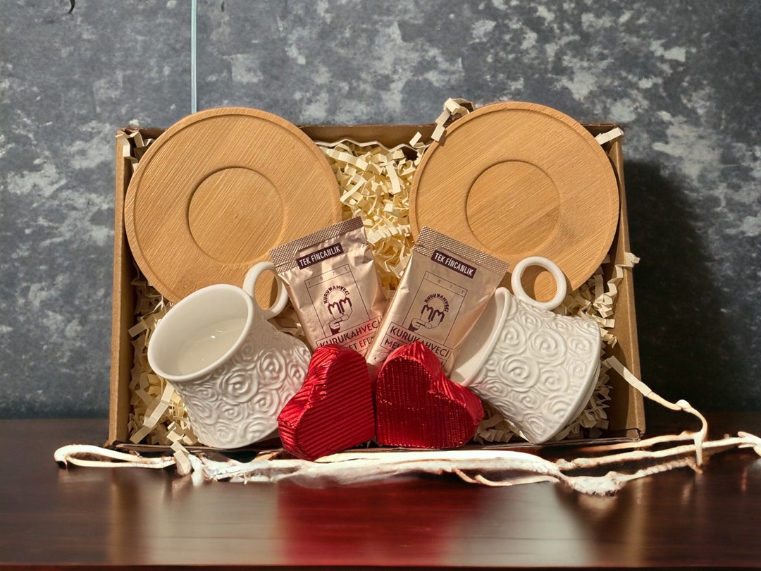 Turkish Coffee Set Gift Box Coffee Cup Custom Day Gifts Christmas Gift ...