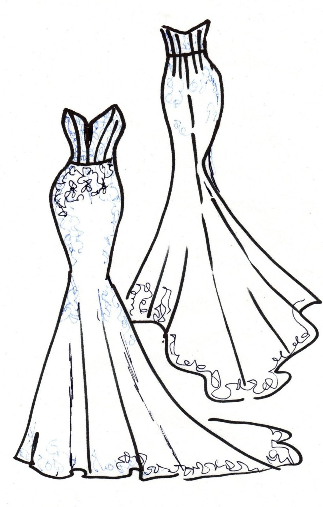 PDF Sewing Pattern for Wedding or Evening Dress - Etsy