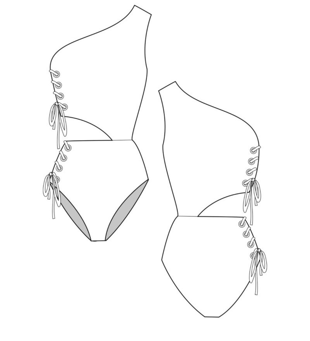 Printable Swimsuit Pattern in A4 PDF Format - Etsy