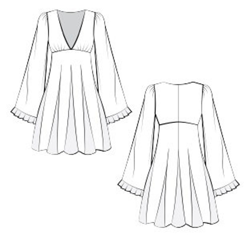Godet Dress Pattern - Etsy UK
